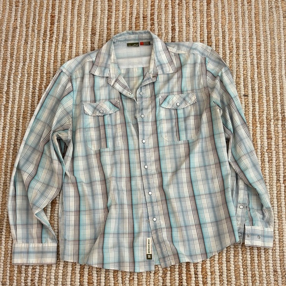 Howler Brothers | Shirts | Howler Brothers Blue And Gray Plaid Casual ...